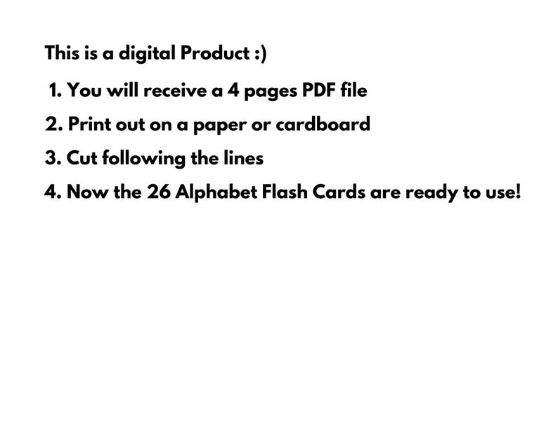 Alphabet Flash Cards, ABC Flash Cards, Early Learning Materials ...