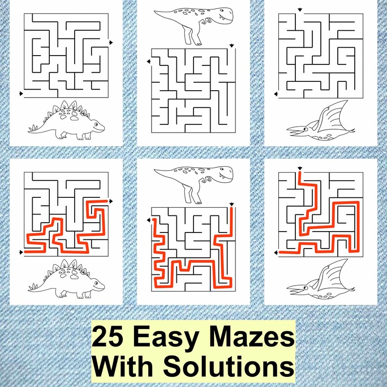 Dinosaur Coloring Pages and Activity Pages for Kids Mazes Printable ...