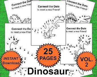 Dinosaur Dot to Dot 1-10, Dot to Dot Preschool, Printable Dinosaur ...