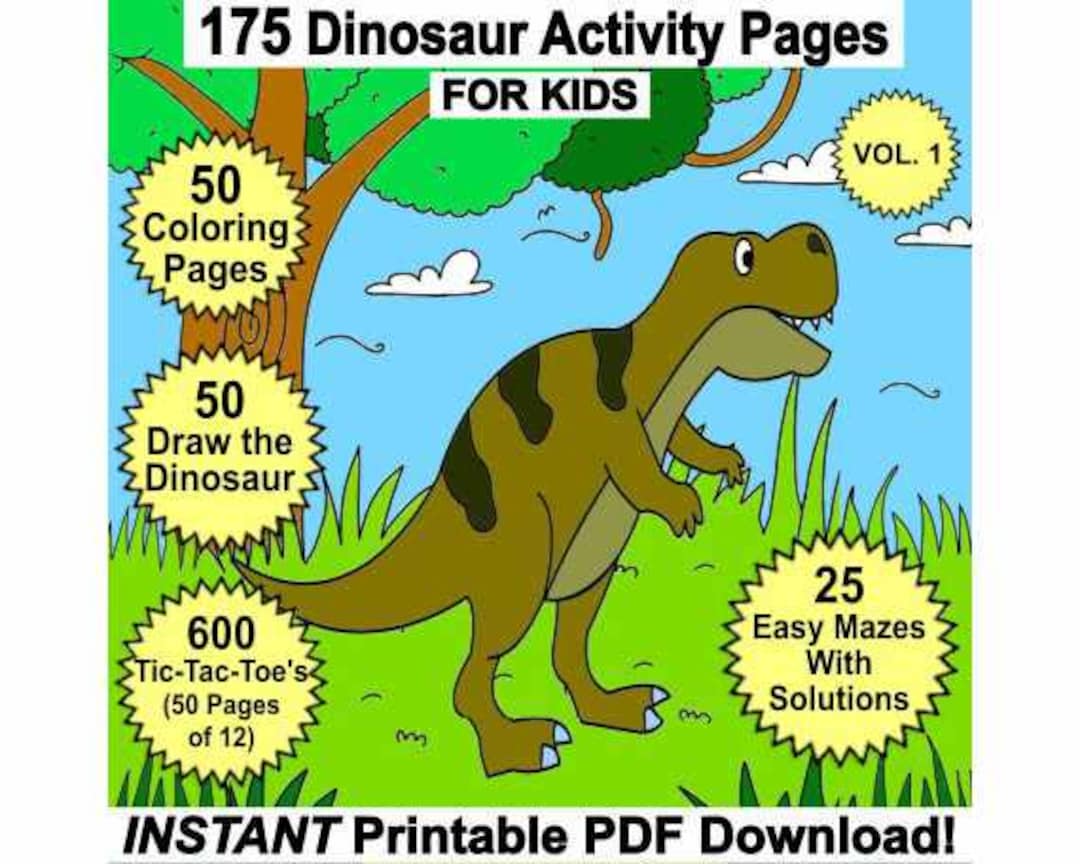 Dinosaur Coloring Pages and Activity Pages for Kids Mazes Printable ...