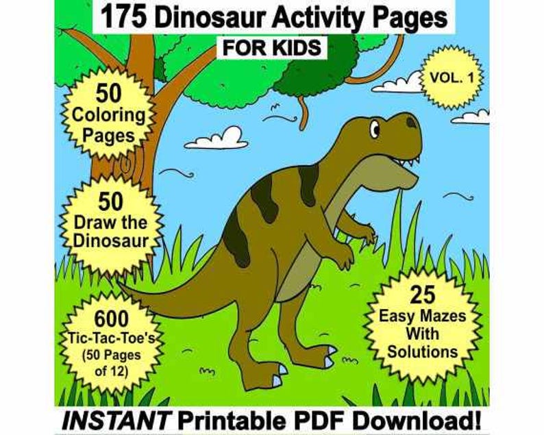 Dinosaur Coloring Pages and Activity Pages for Kids Mazes Printable ...