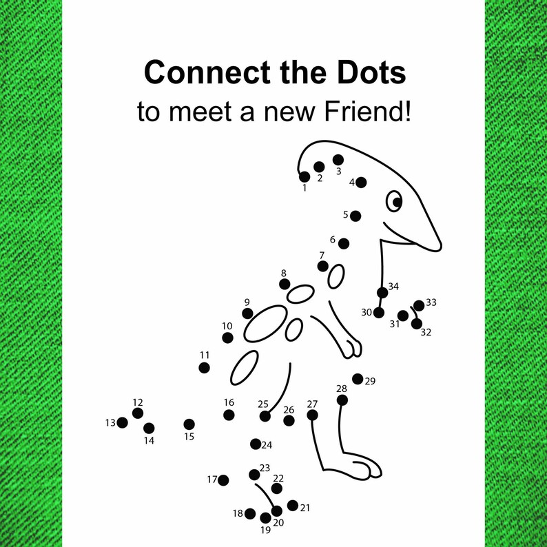 Dinosaur Connect the Dots Printable Dot to Dot Activity Pages for Kids ...