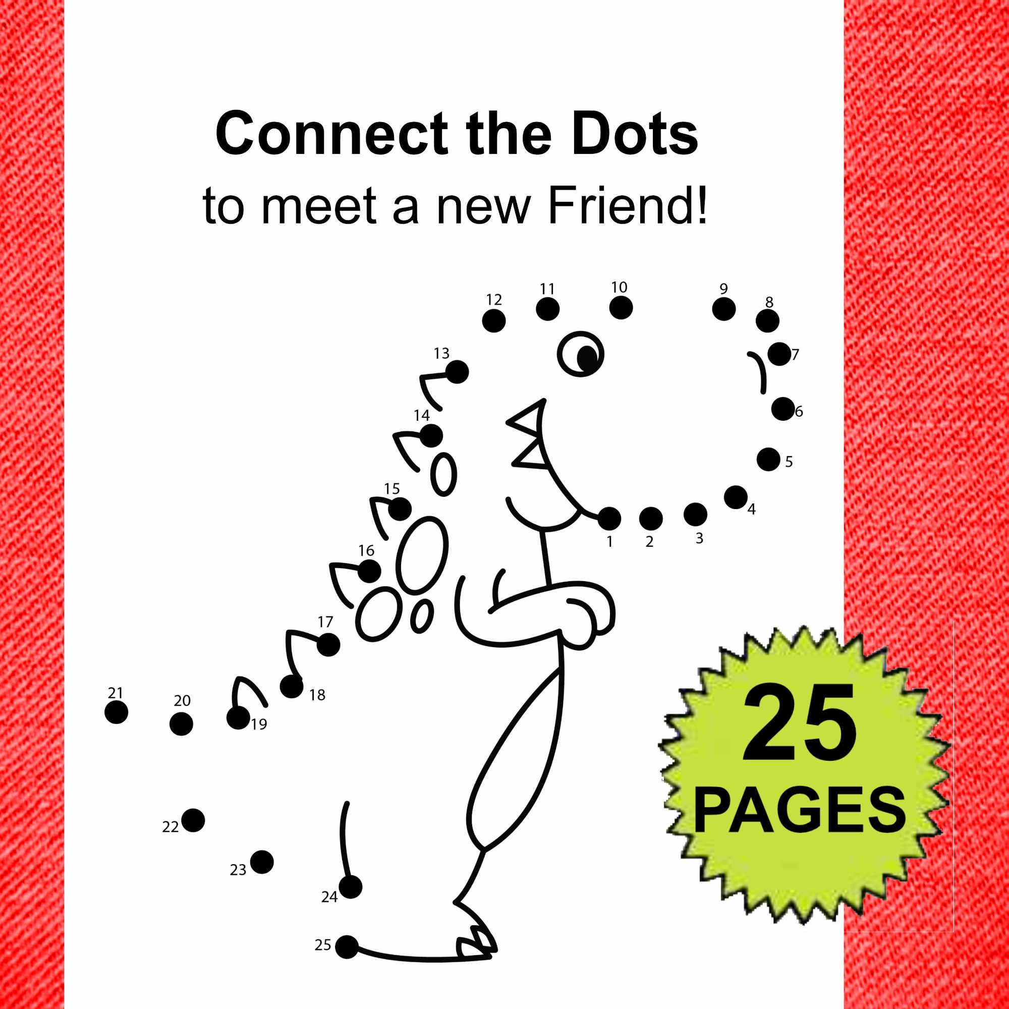 Dinosaur Dot to Dot Connect the Dots Printable Fun Dot to Dot Activity ...