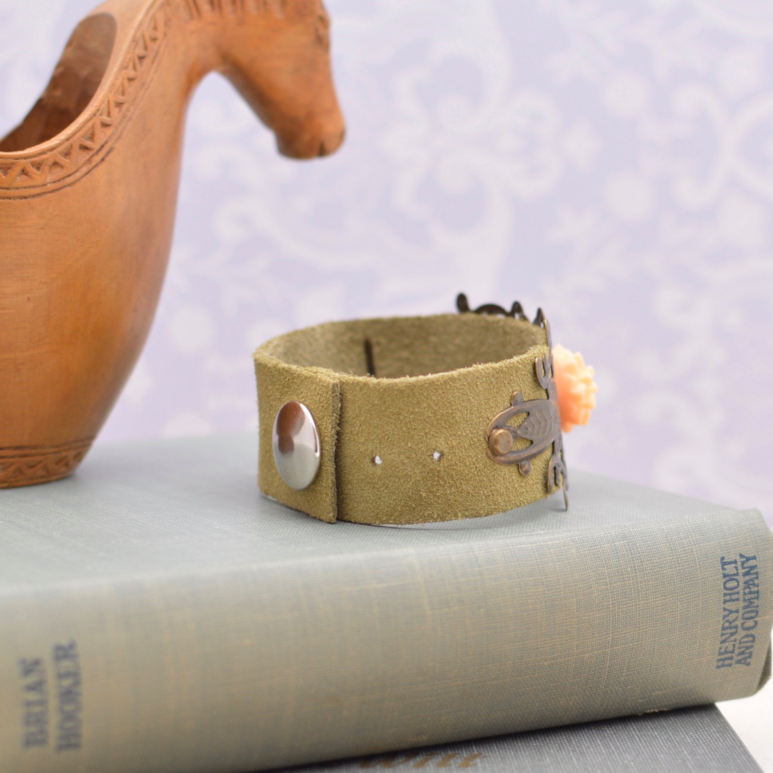 Suede Cuff Bracelet - Etsy