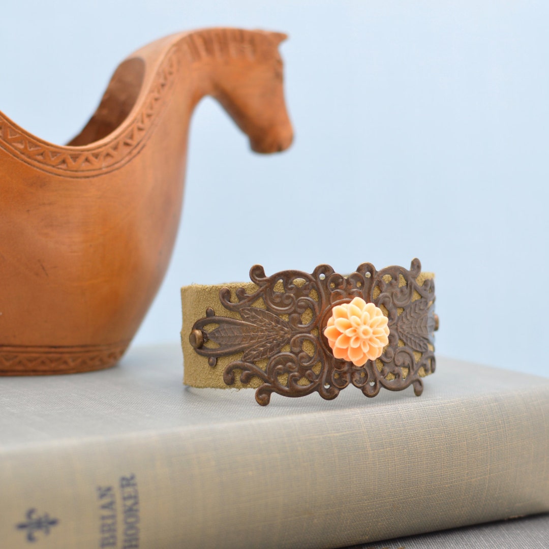 Suede Cuff Bracelet - Etsy