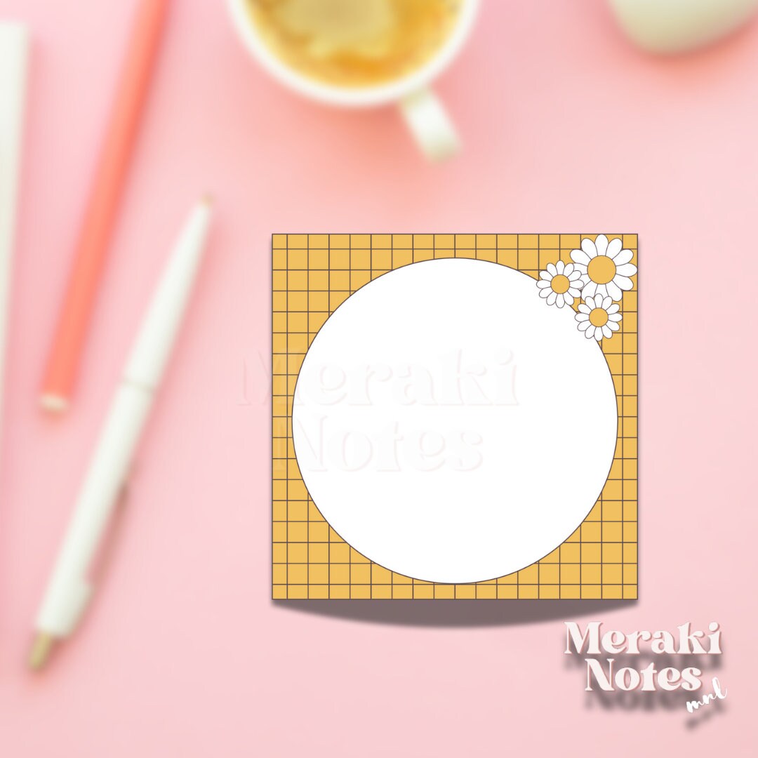 DAISY RETRO Printable Memopad Notepad Digital Notepad Printable - Etsy