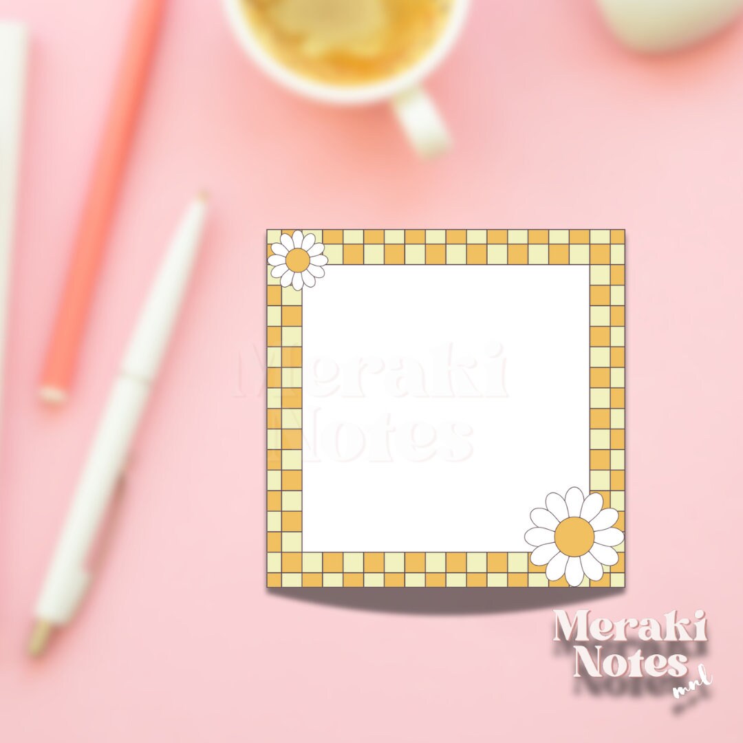 DAISY RETRO Printable Memopad Notepad Digital Notepad Printable - Etsy