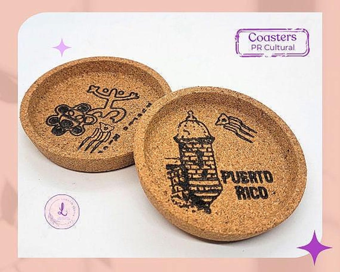 Puerto Rican Cultural Cork Coasters - Cultural Cork Coasters Garita ...