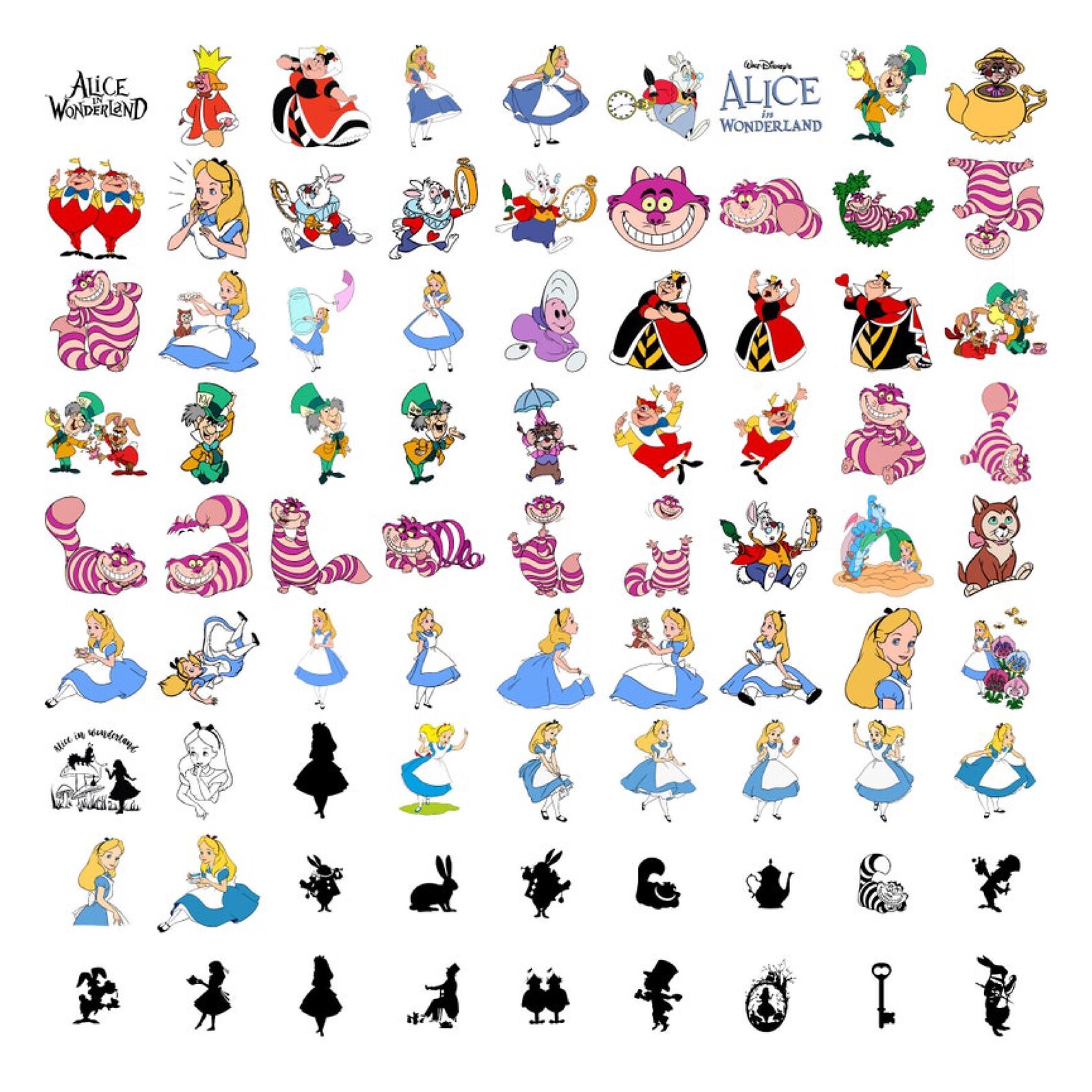 Alice in Wonderland SVG Bundle, Princess Svg & Png Files for Cricut ...