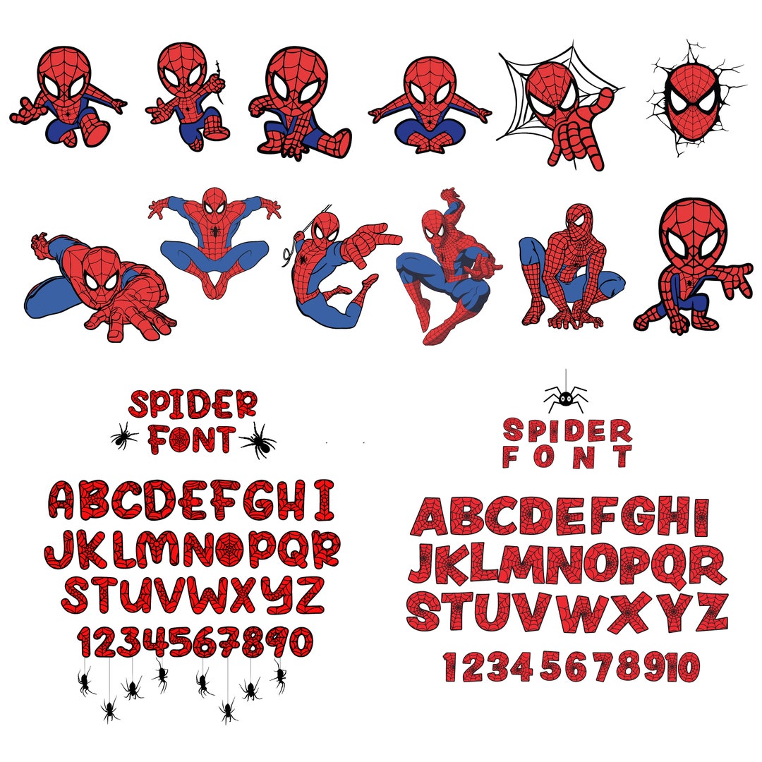 Spider Svg, Spider Face Svg, Spider Head Svg, Spidey Bundle Layered Svg ...