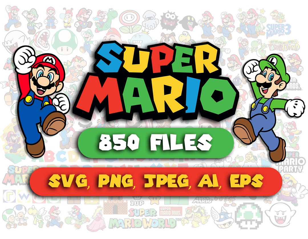 Super Mario SVG Bundle for Cricut and Sublimation, Mario Cut Files ...