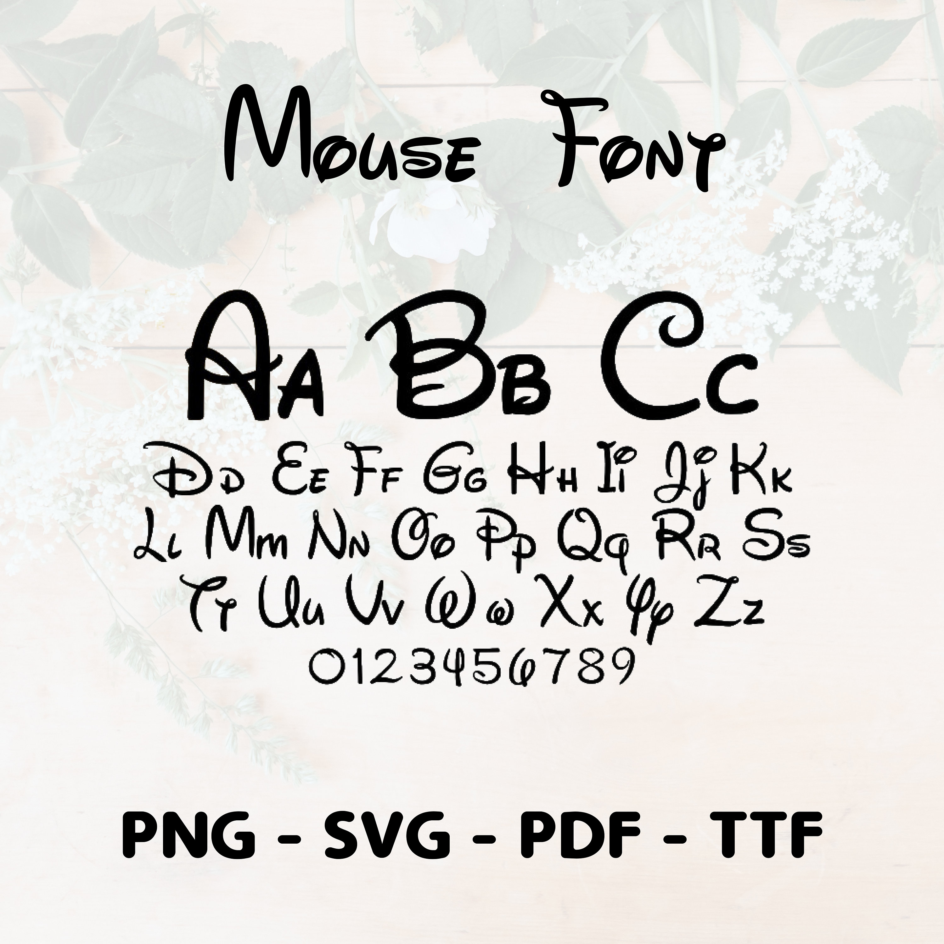 Mouse Font SVG, Mouse Alphabet Svg, Mickey Font SVG, Mickey Alphabet ...