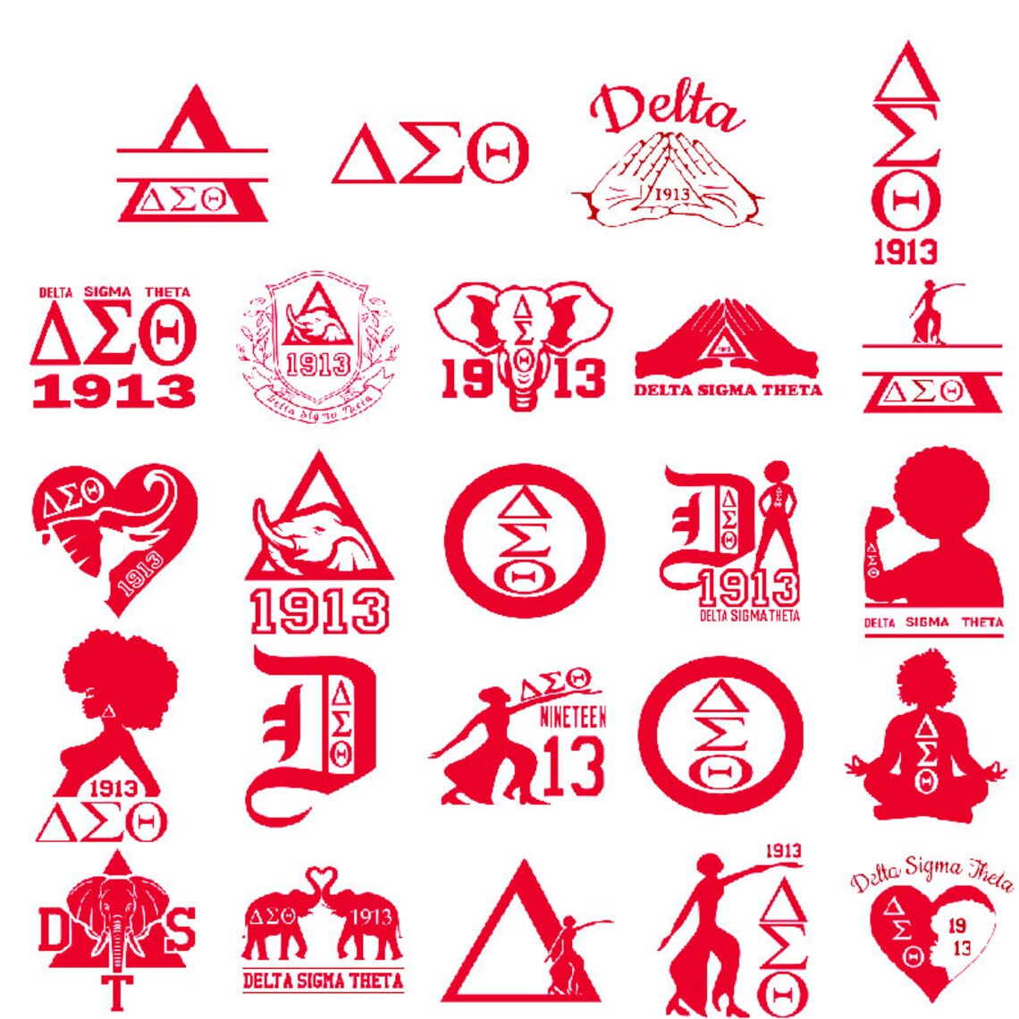 Delta Sigma Theta Sign Svg, 1913 Delta Sigma Theta Png, Delta Hand Sign ...