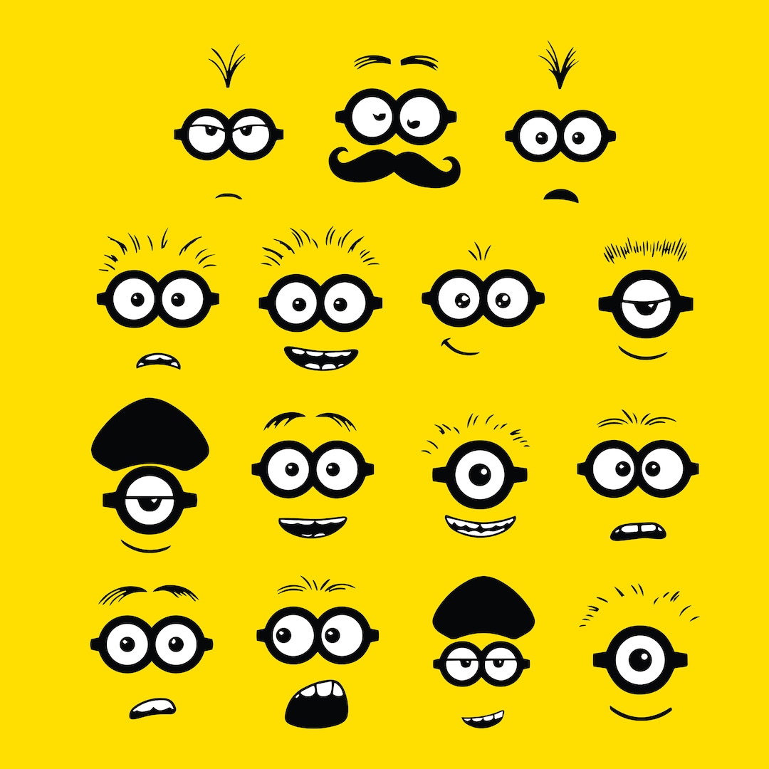 Minion Svg, Minions Svg, Minions Png, Minion Face Svg, Minion Sticker ...