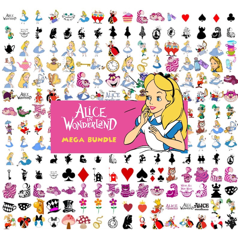Alice in Wonderland SVG Bundle, Princess Svg & Png Files for Cricut ...