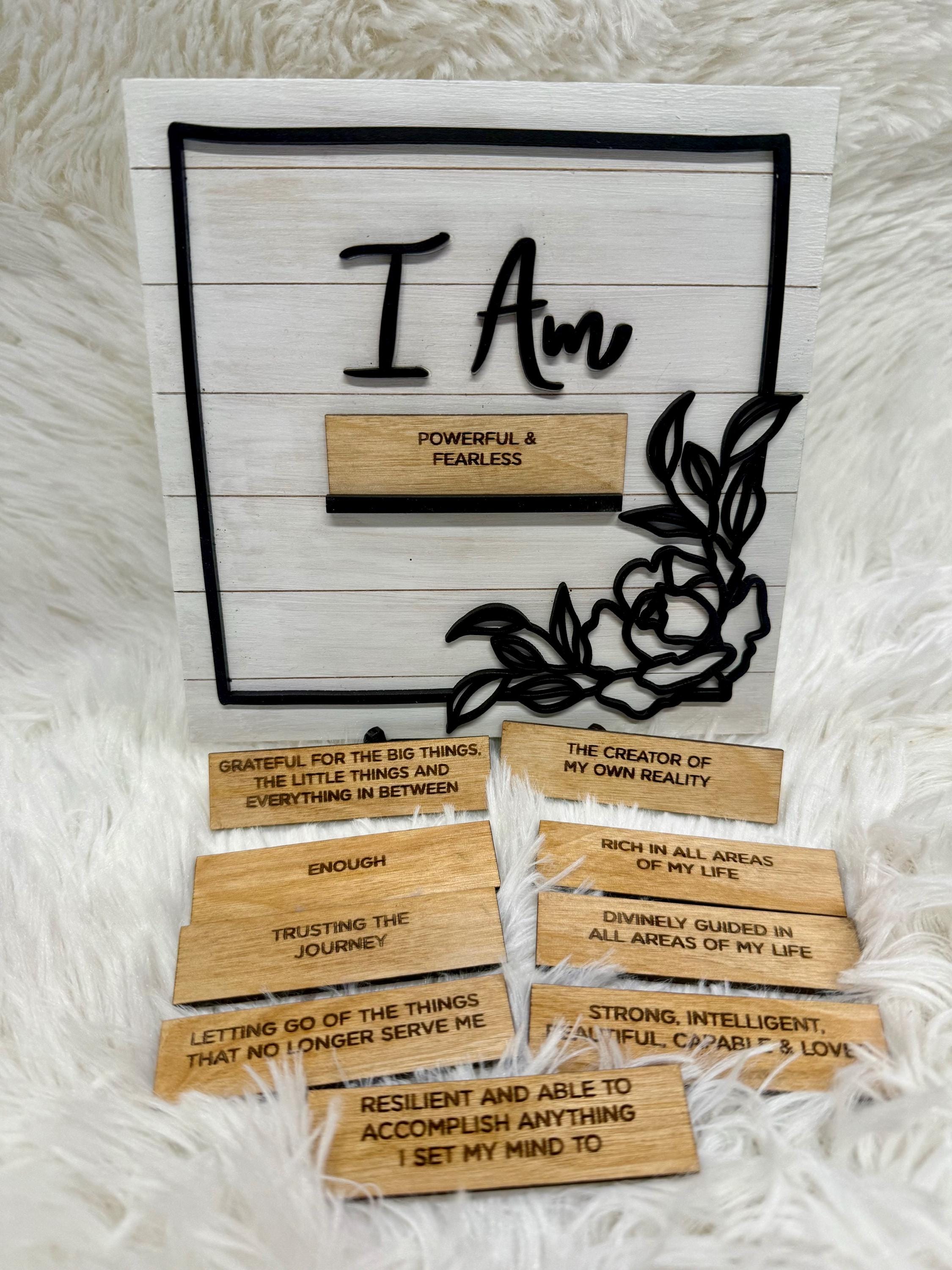 Positive Affirmation Desktop/shelf Sign With Easel, Daily Encouragement ...