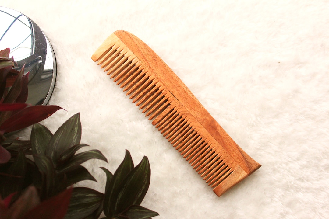 Handmade Wood Comb - Neem Wood Hairbrush Comb 100% Natural Handmade ...