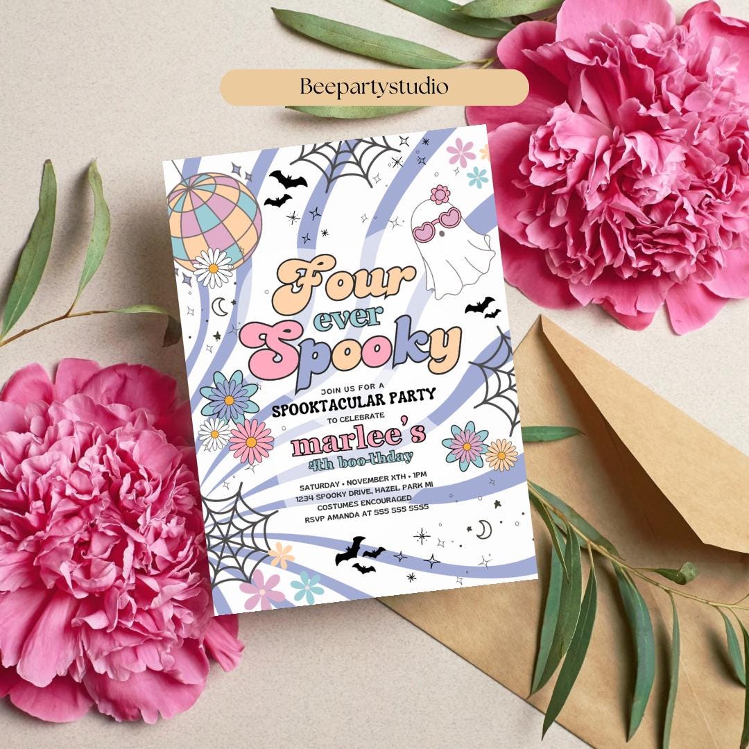 Customizable Four Ever Spooky Party Invitation - Etsy