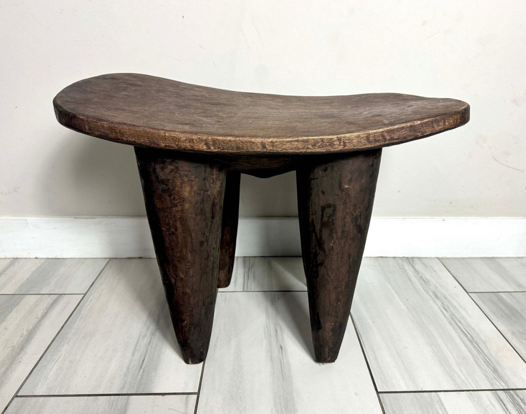 Large Senufo Stool Hand-carved Wooden Bench Side Stool, African Senufo ...