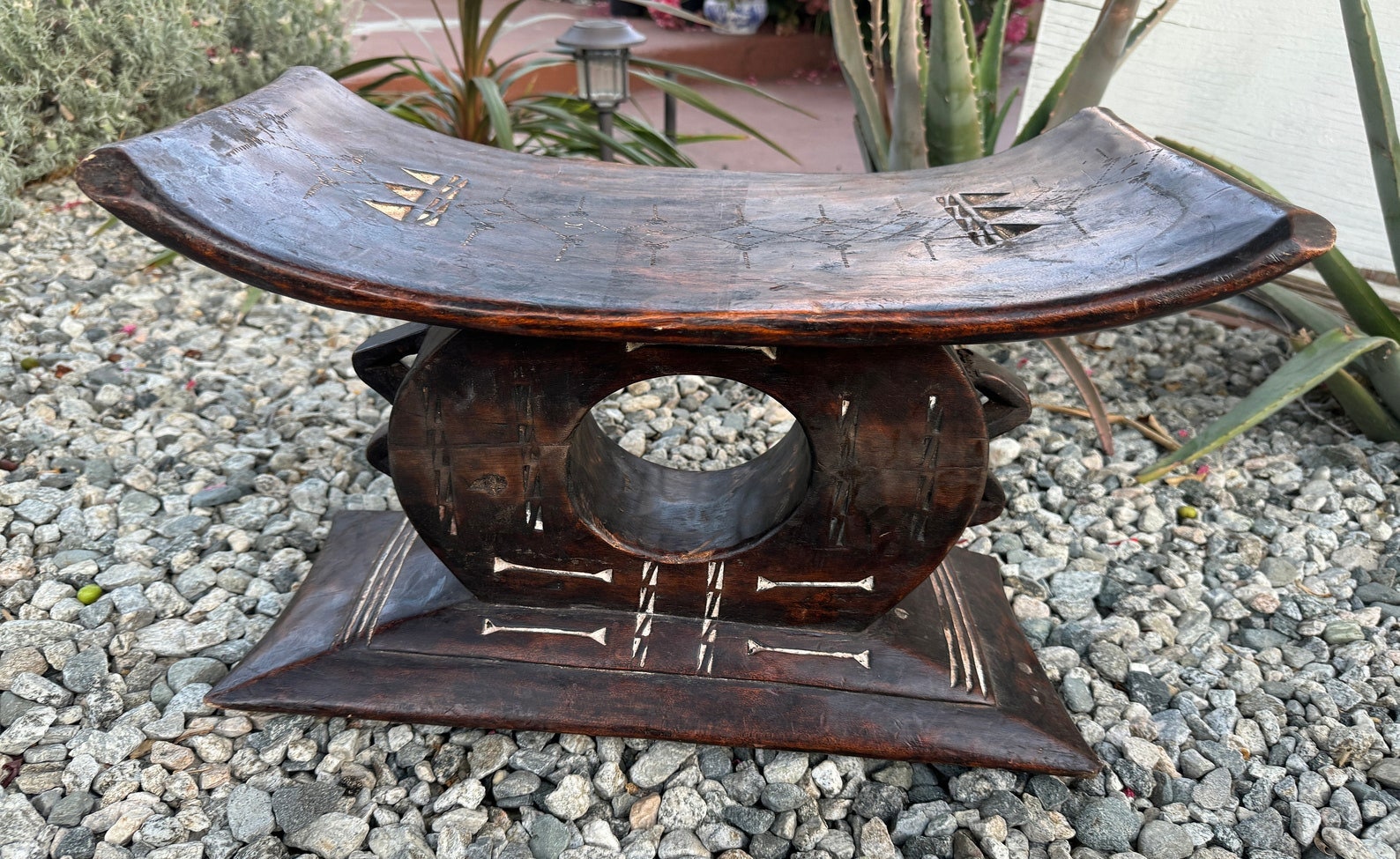 Ashanti Ghana Stool, Vintage Ceremonial Handcarved African Stool ...