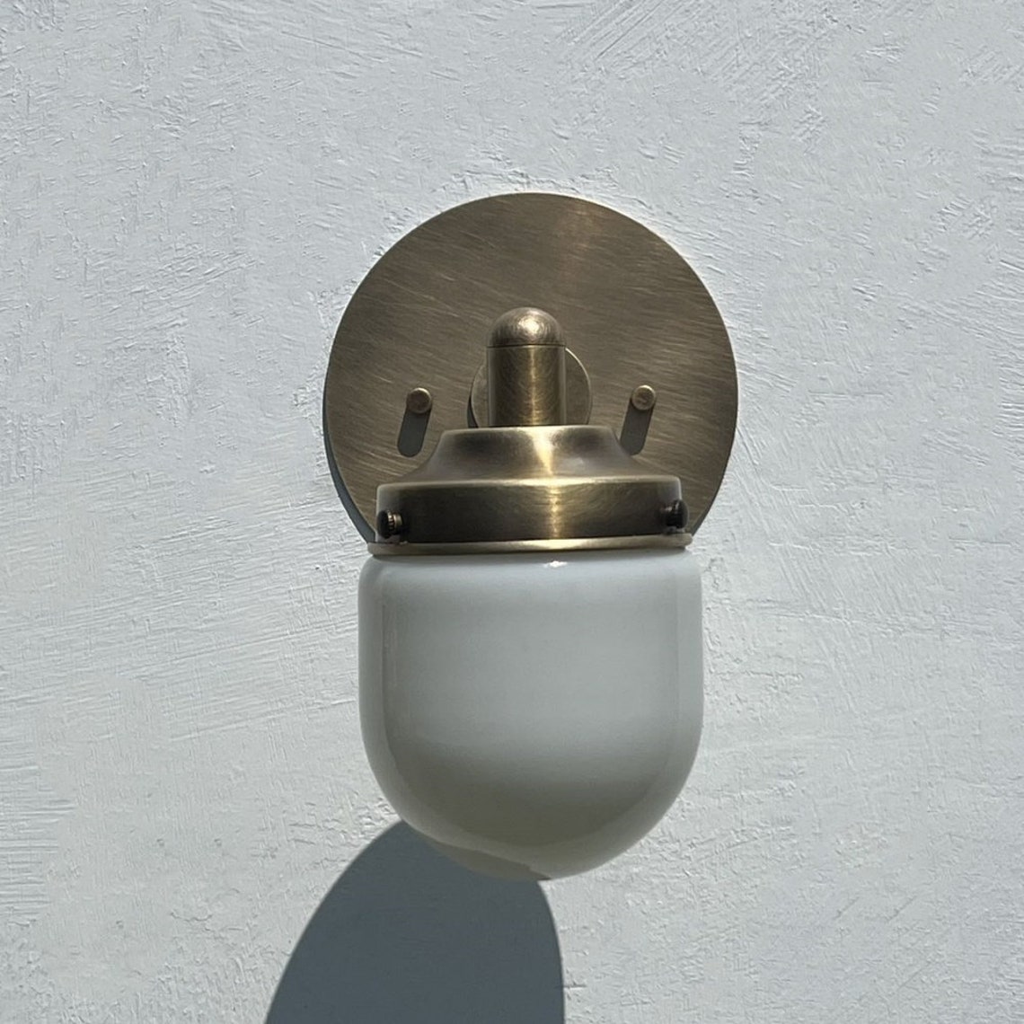 Handmade Simple Wall Sconcemid Century Style Aged Brass Lightsolid ...