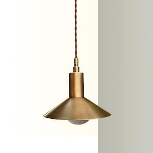 Fabric Twist Cord Pendantenglish Cord Pendantaged Brass Light - Etsy