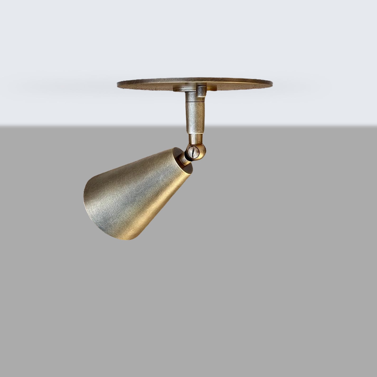 Adjustable Angle Ceiling Spot Lightmodern Aged Brass Lightsolid Brass ...