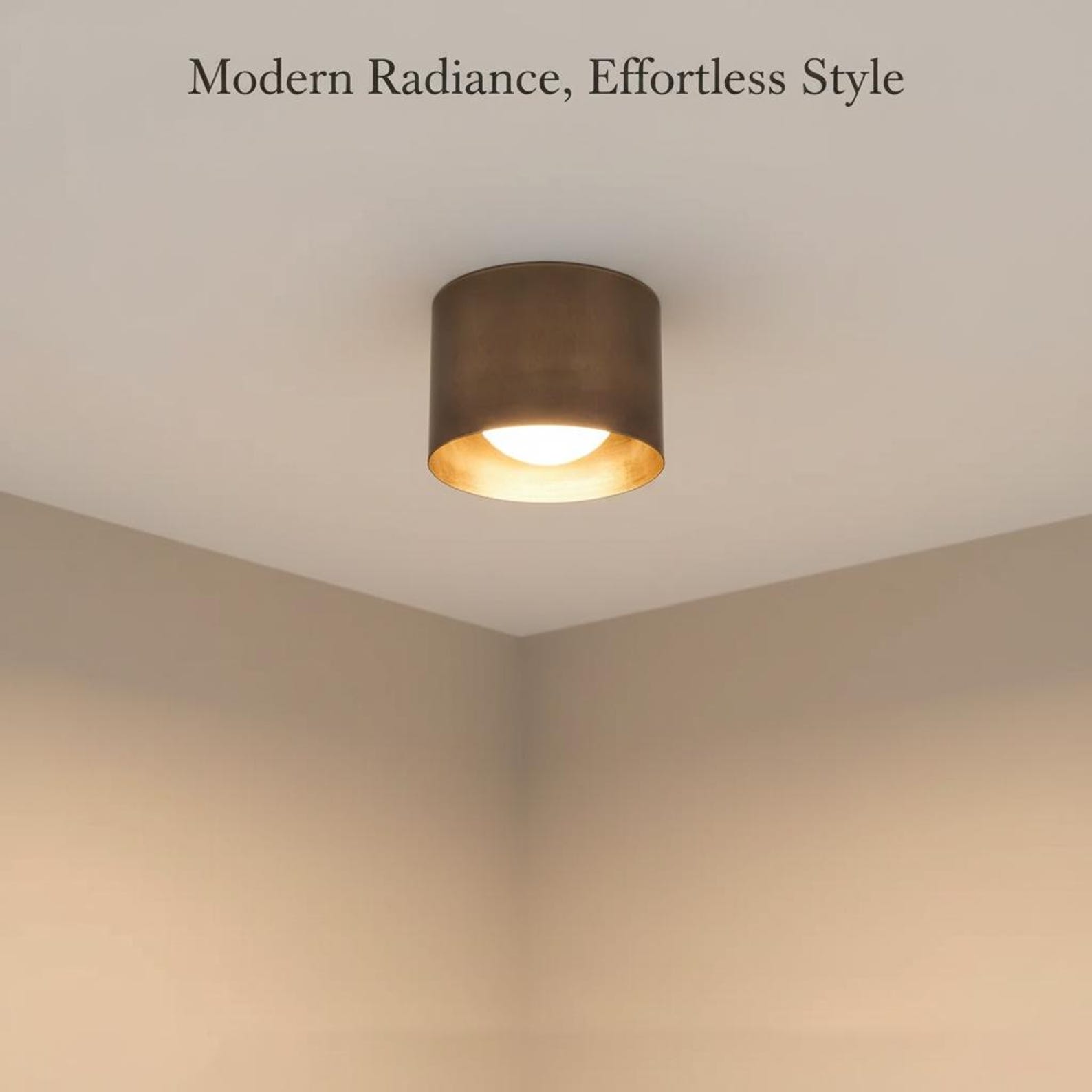 Mid Century Solid Brass Ceiling Spotlight - Minimalist Flush Mount ...