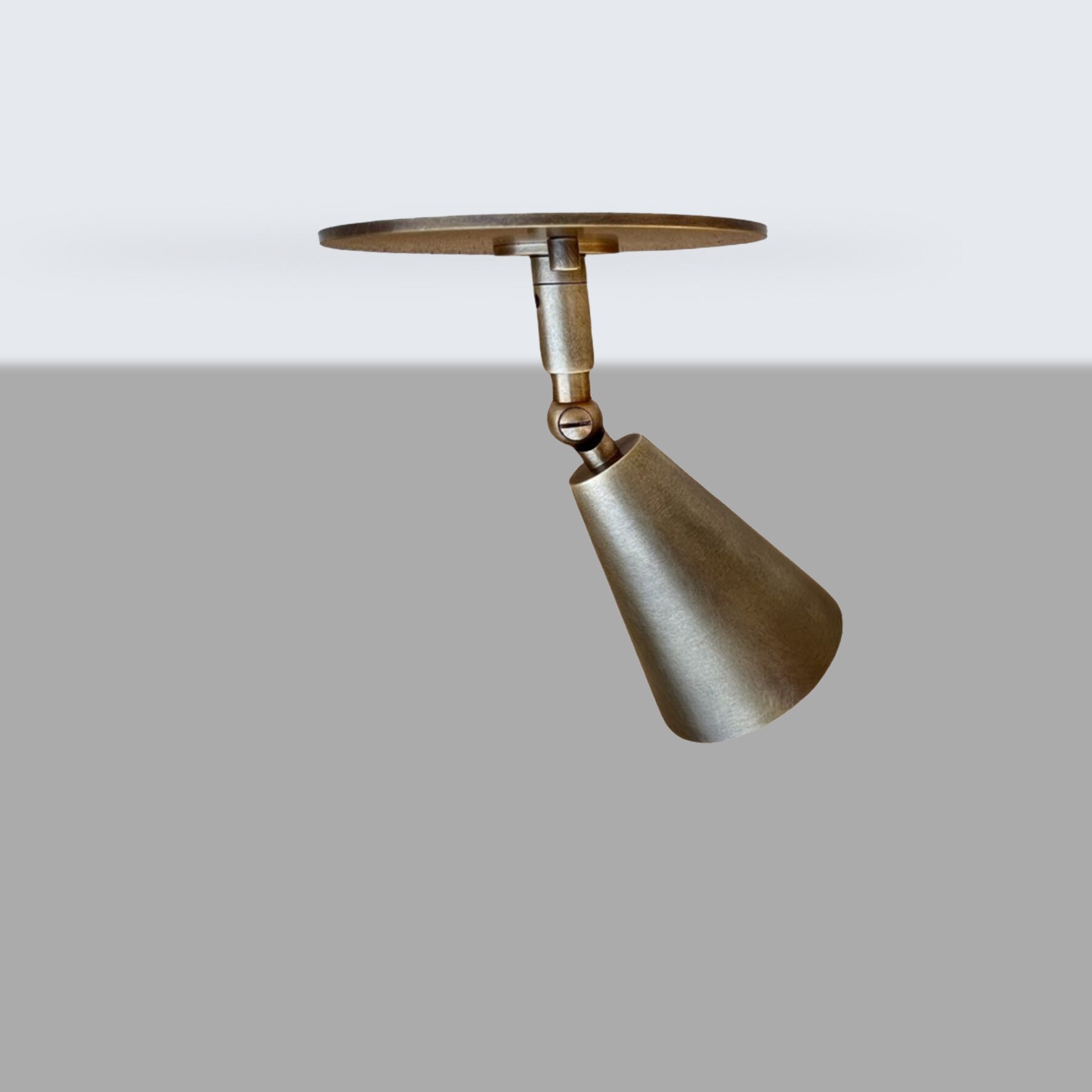 Adjustable Angle Ceiling Spot Lightmodern Aged Brass Lightsolid Brass ...