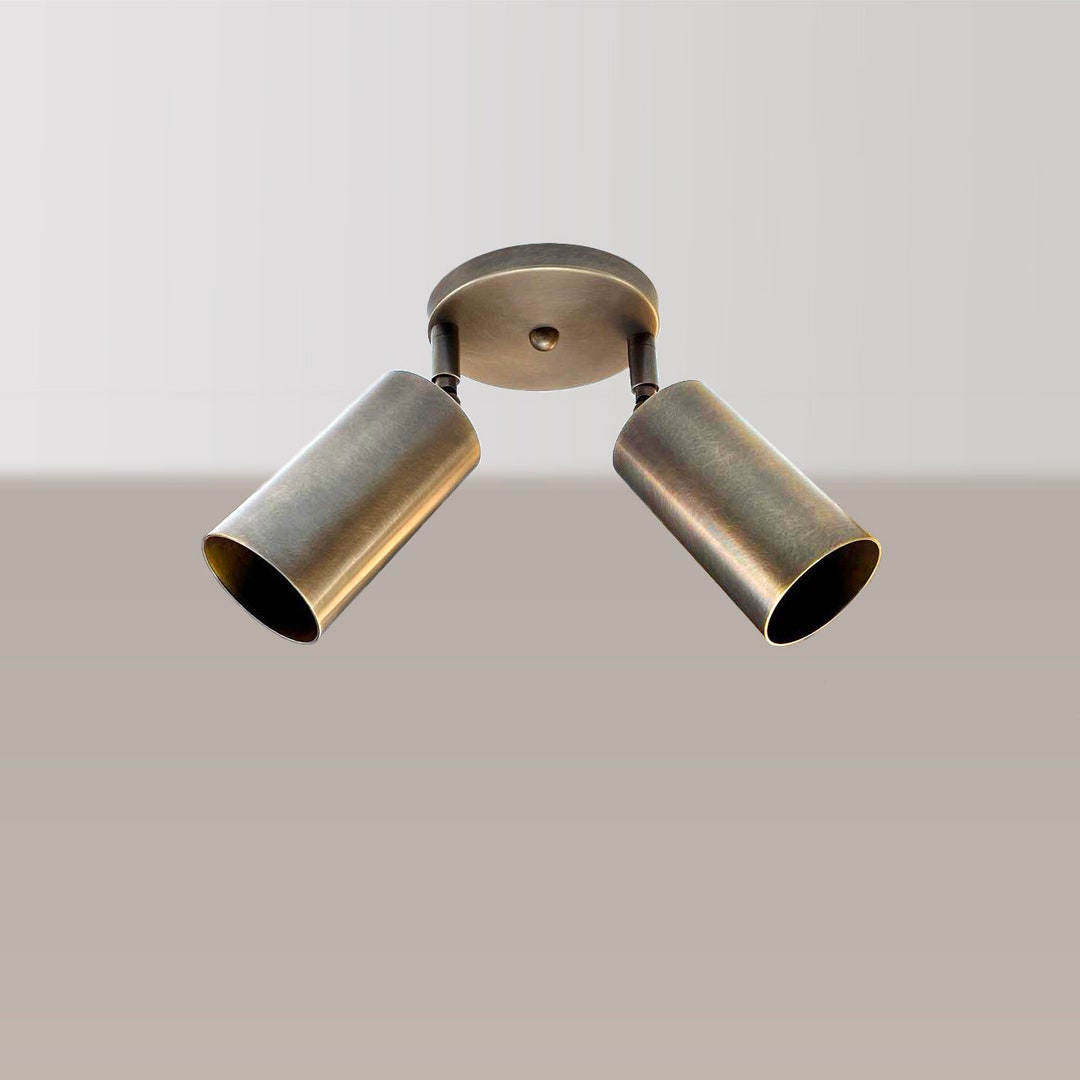 Double Adjustable Ceiling Spot Light --modern Lighting Fixtures-- Semi Flush Mount Light ...