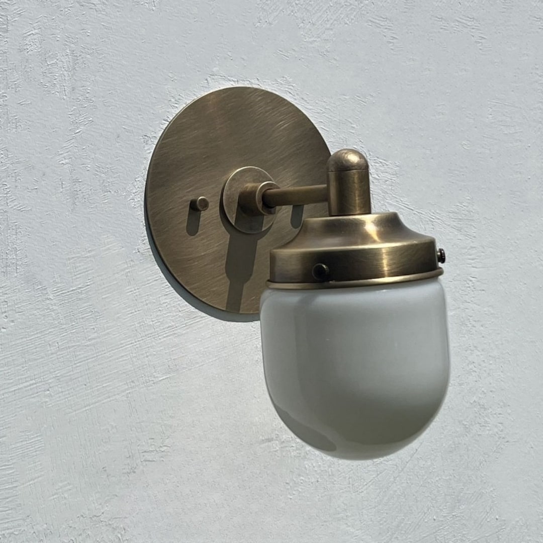 Handmade Simple Wall Sconcemid Century Style Aged Brass Lightsolid ...