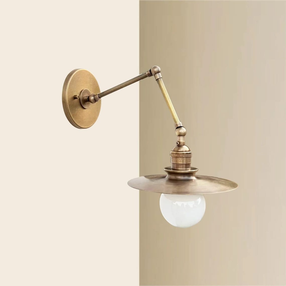 Articulating Wall Sconce --swivel Wall Light - Industrial Light --antique Brass Light - Etsy