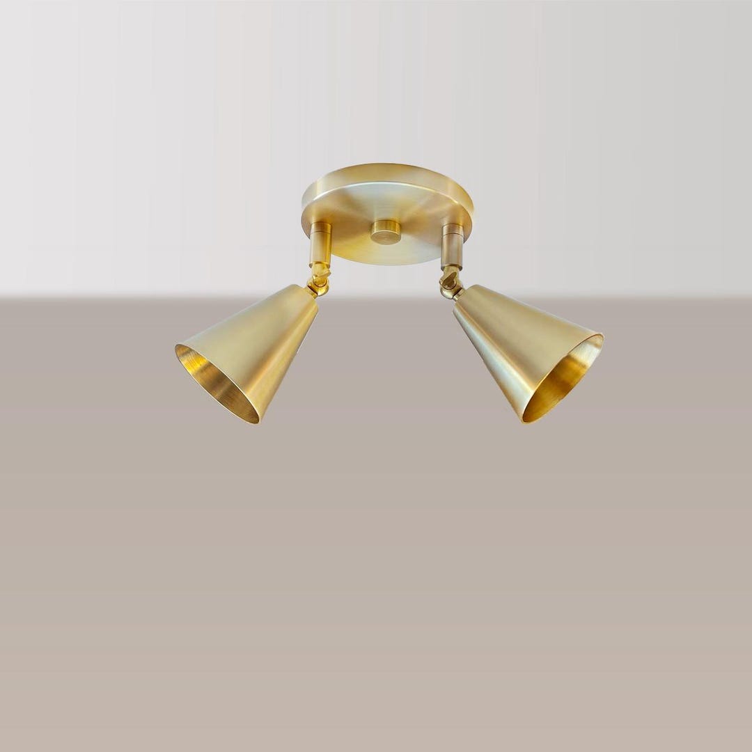 Multi-angle Adjustable-antique Brass Double Spotlight - Modern Ceiling ...