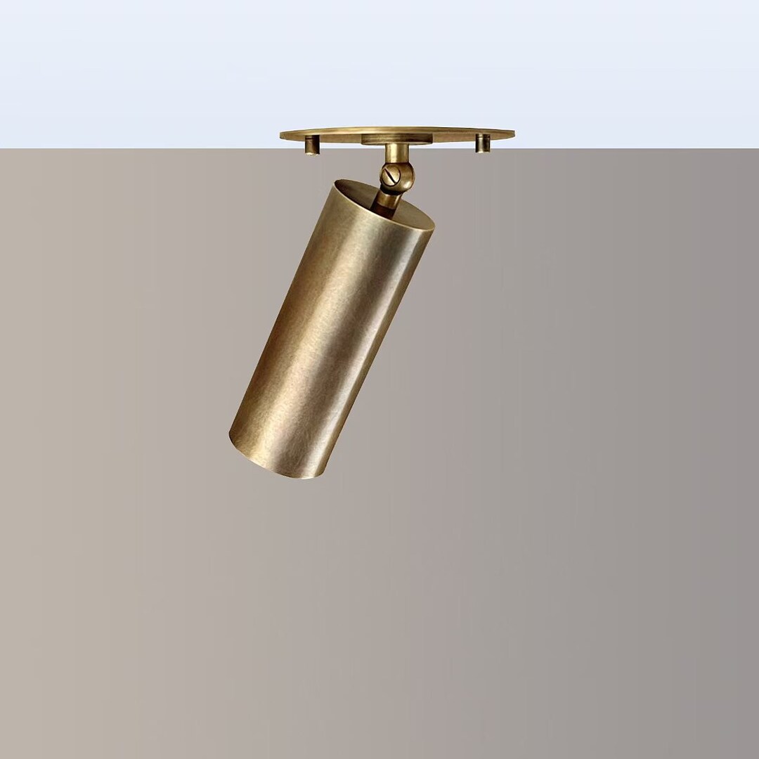 Adjustable Angle Ceiling Spot Light--modern Antique Brass Light--solid ...