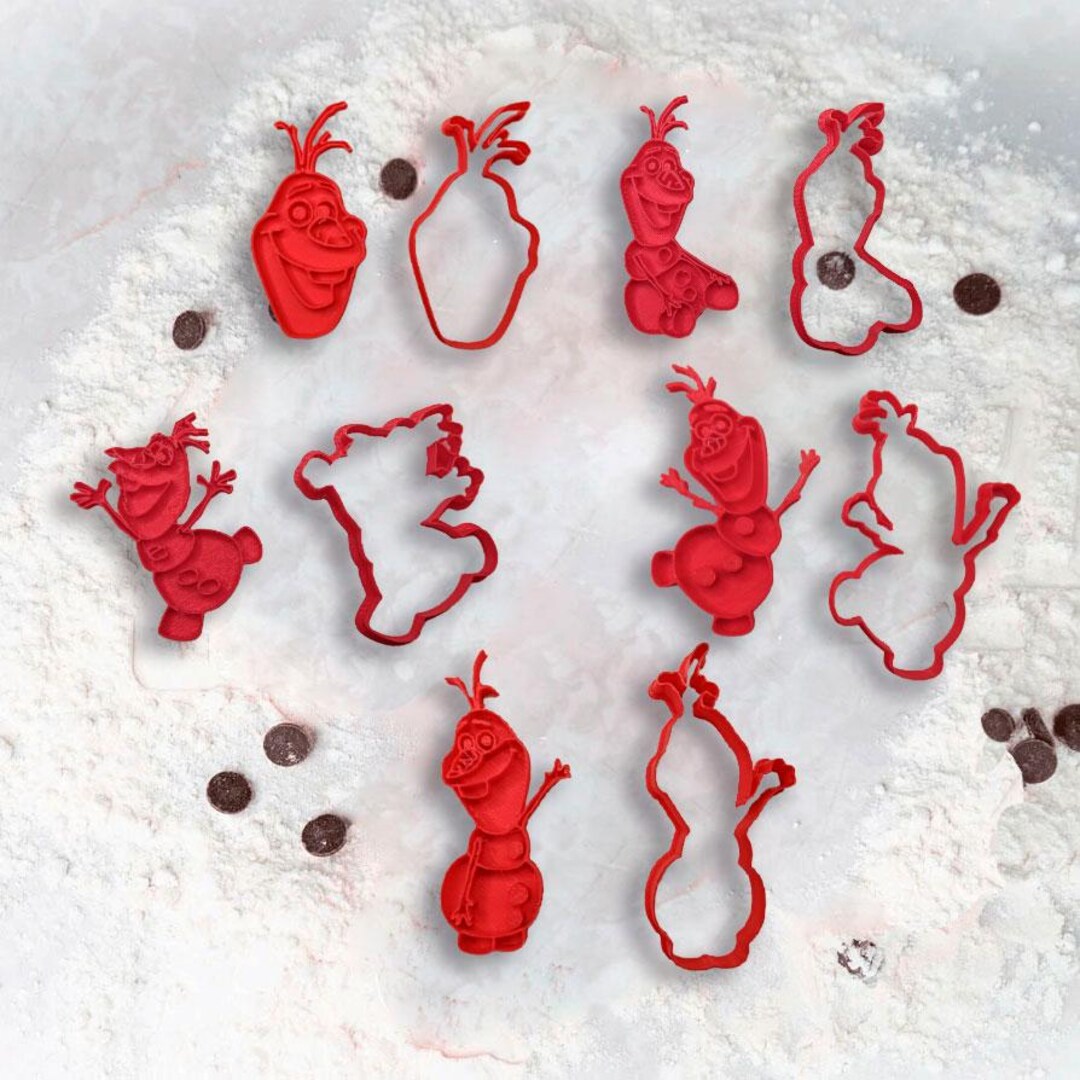 Olaf Cookie Cutter Shape Stamp and Cutter Se Multi-size Polymer Clay ...
