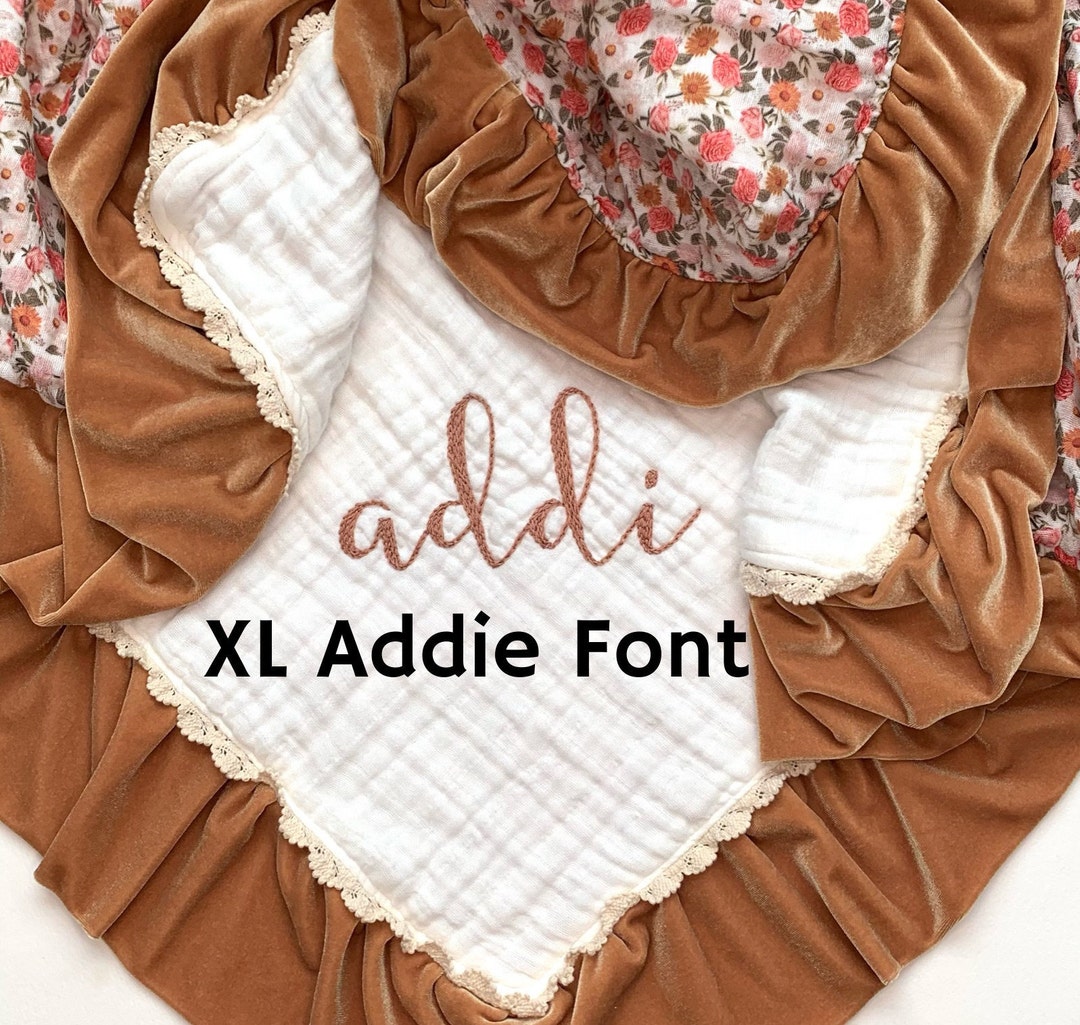 Extra Large Hand Embroidered Addie Font, One Listing per Letter - Etsy