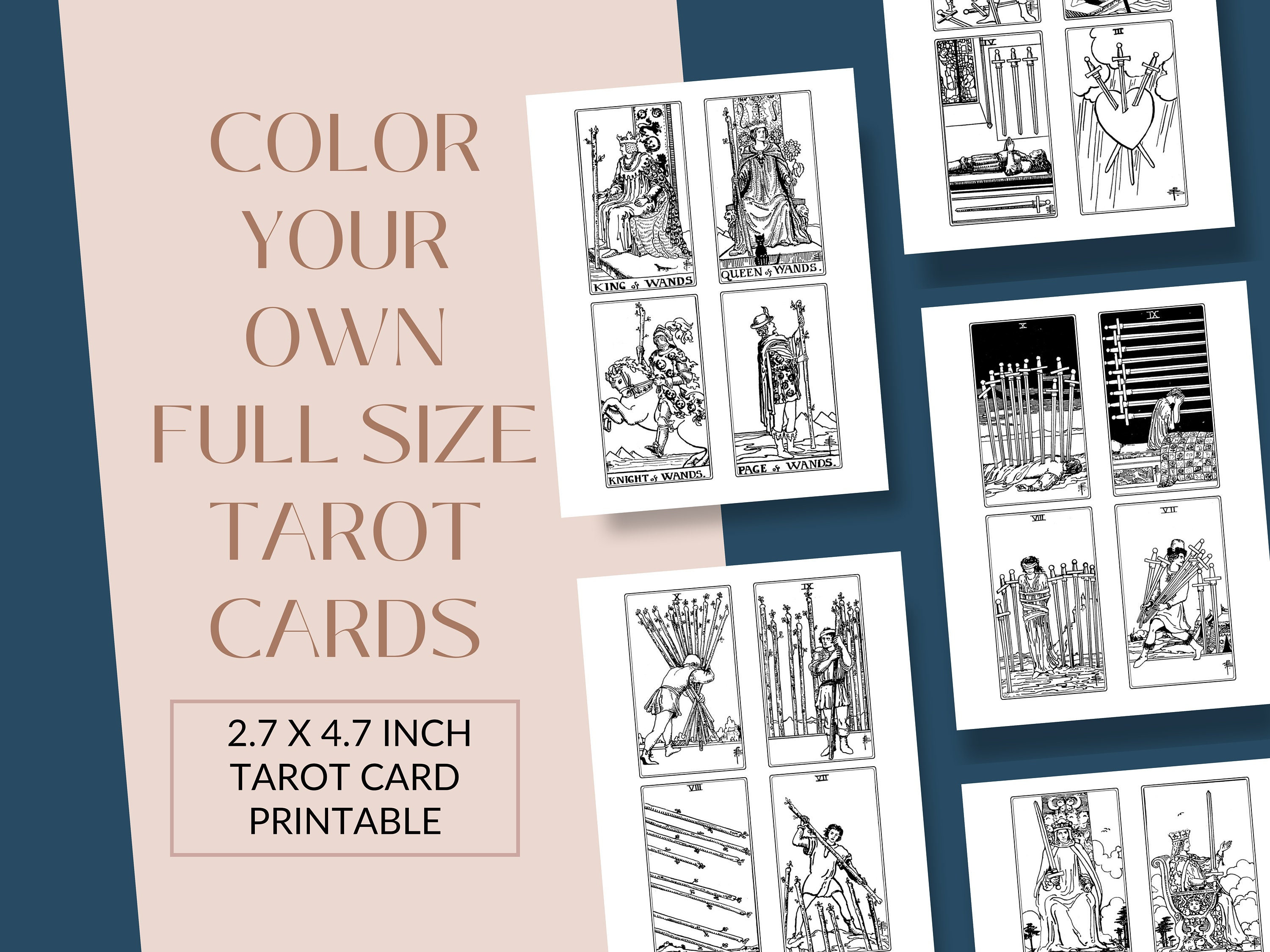 Color You Own Printable FULL-SIZE Tarot Deck, Rider Waite Smith Images ...