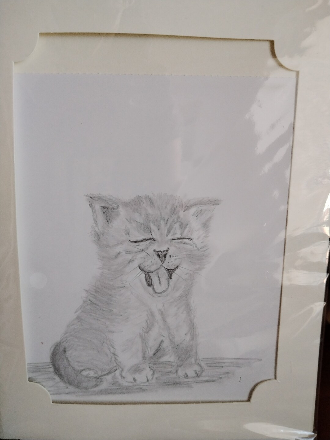 Hand Drawn Cute Kitten Sketch - Etsy