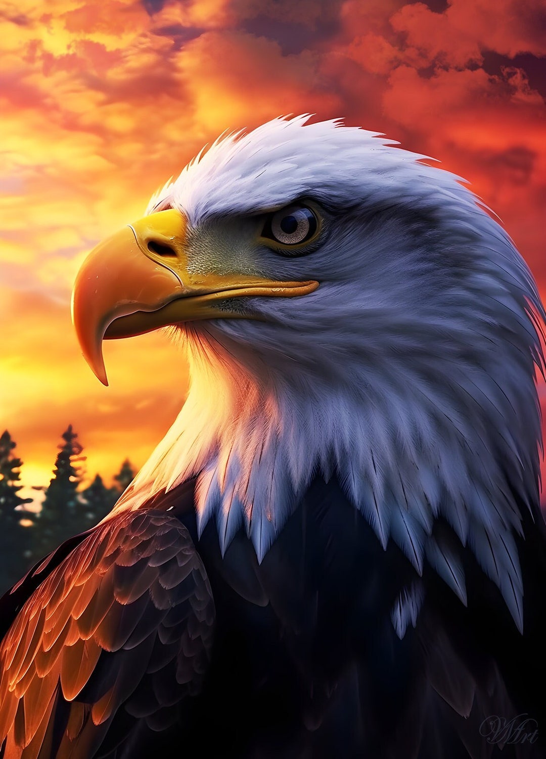 Majestic Bald Eagle High Resolution Digital Download, Instant ...