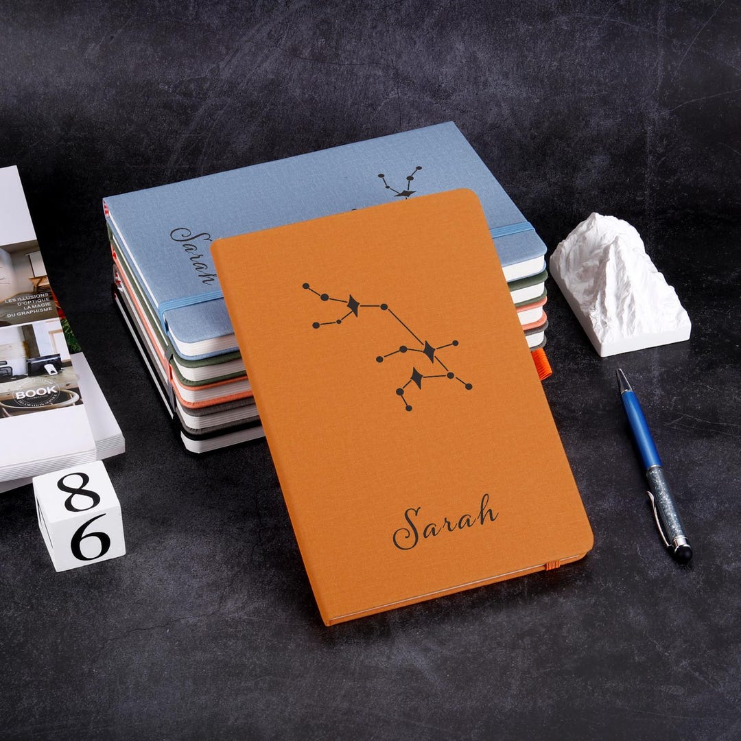 Custom Constellation Notebook, Zodiac Gifts for Her Him, Personalized ...