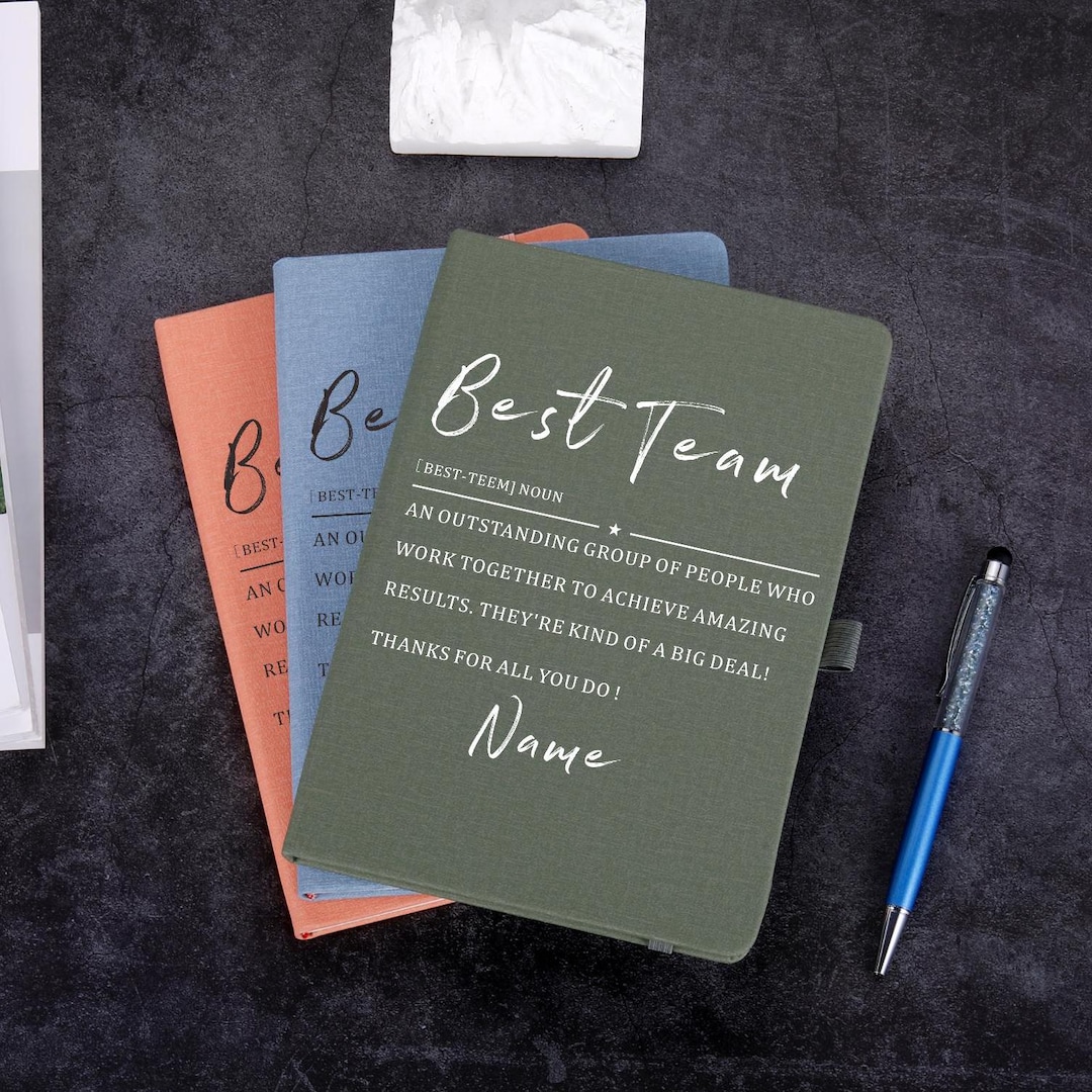 Custom Best Team Journal, Team Appreciation Gift, Corporate Notebook ...