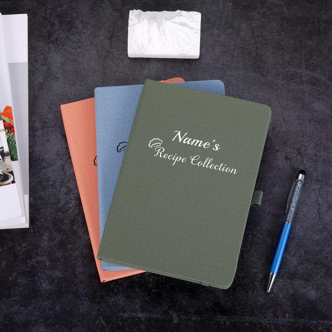 Personalized Name Recipe Book, Cooking Journal, Custom Recipe Cookbook ...