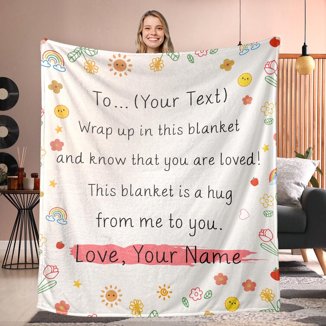 Personalized Get Well Soon Blanket, Inspirational Gifts for Women ...