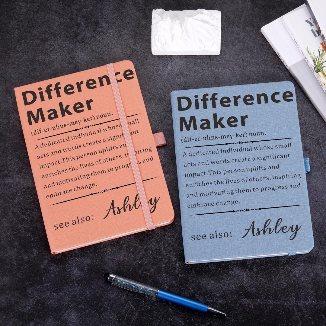 Personalized Difference Maker Journal, Difference Maker Definition Gift ...