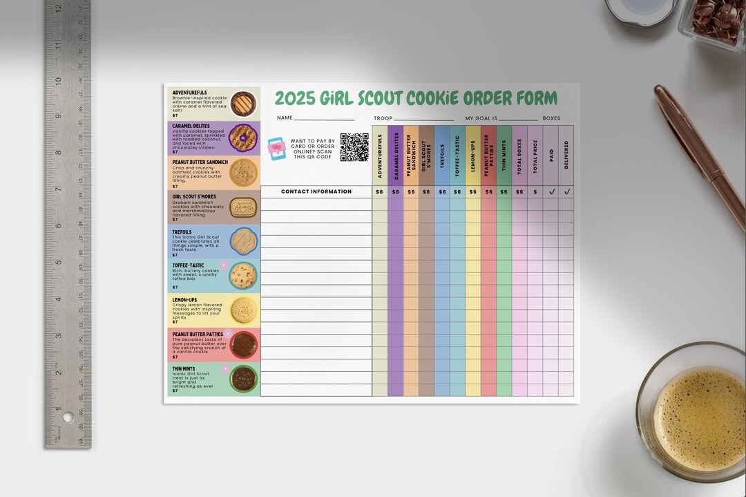 LBB Editable Order Form With QR Code and Menu Digital Download - Etsy UK