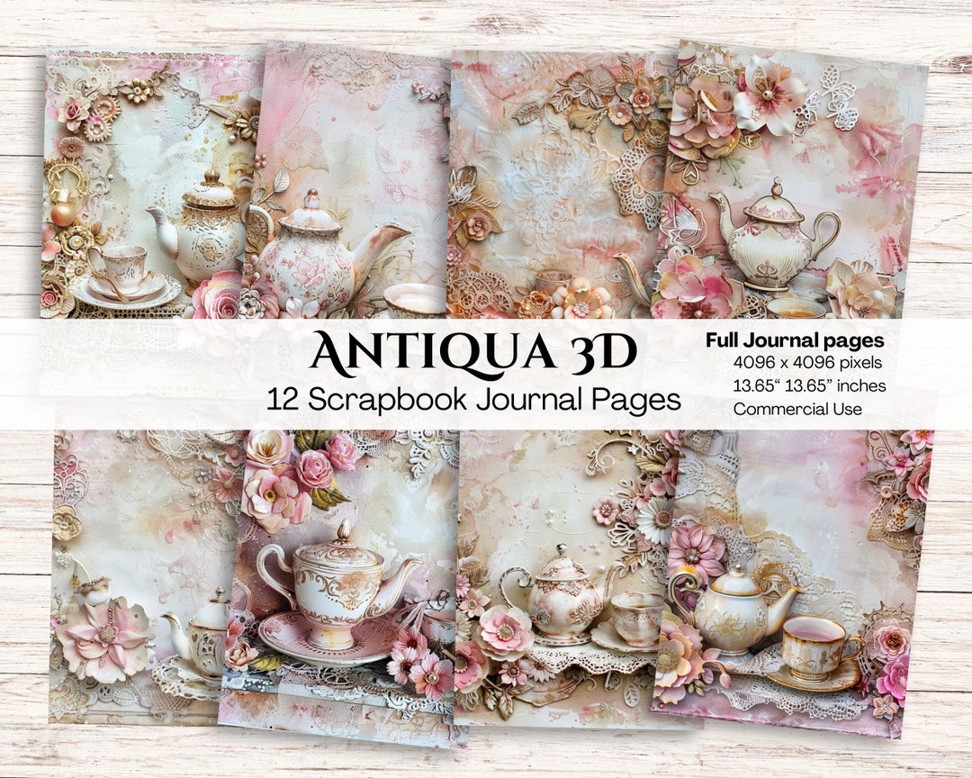 Tea Party Digital Paper | Commercial Use | Pink and Gold | Pink ...