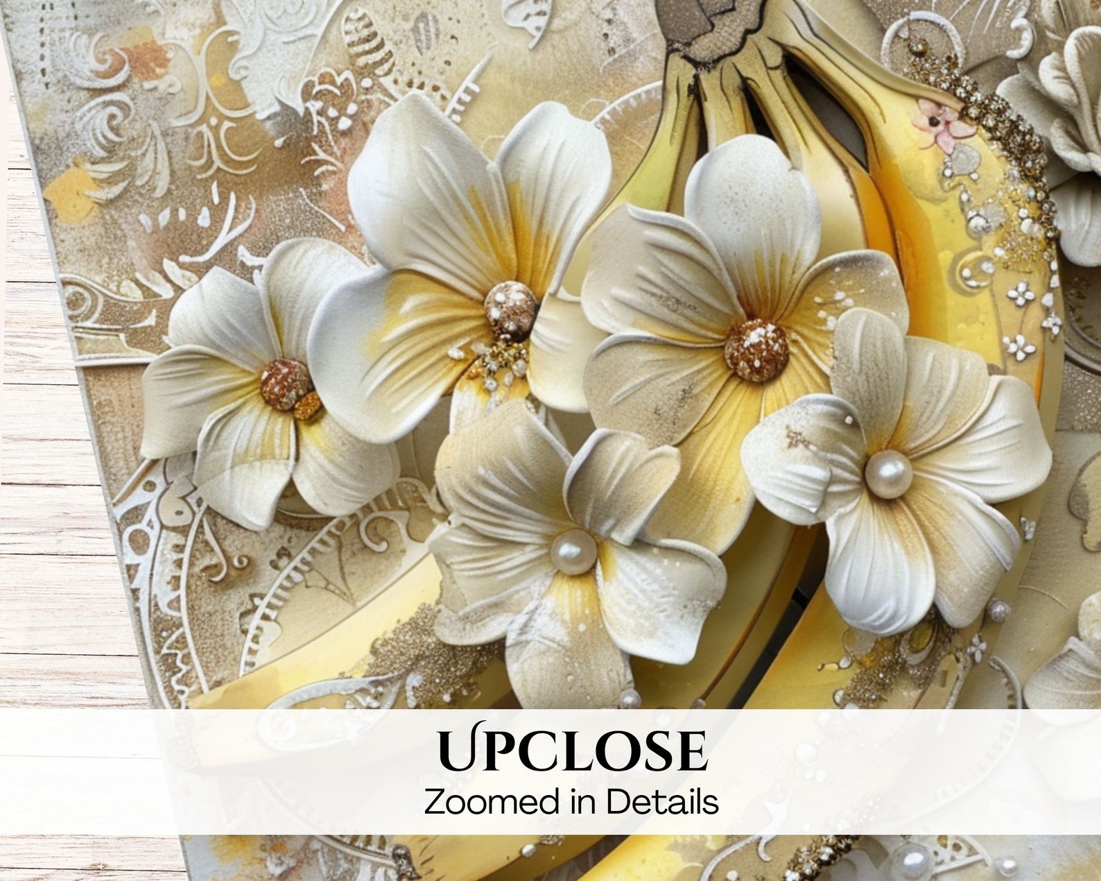 Bananas Digital Paper | Yellow Fruit Paper | Abstract Painted ...