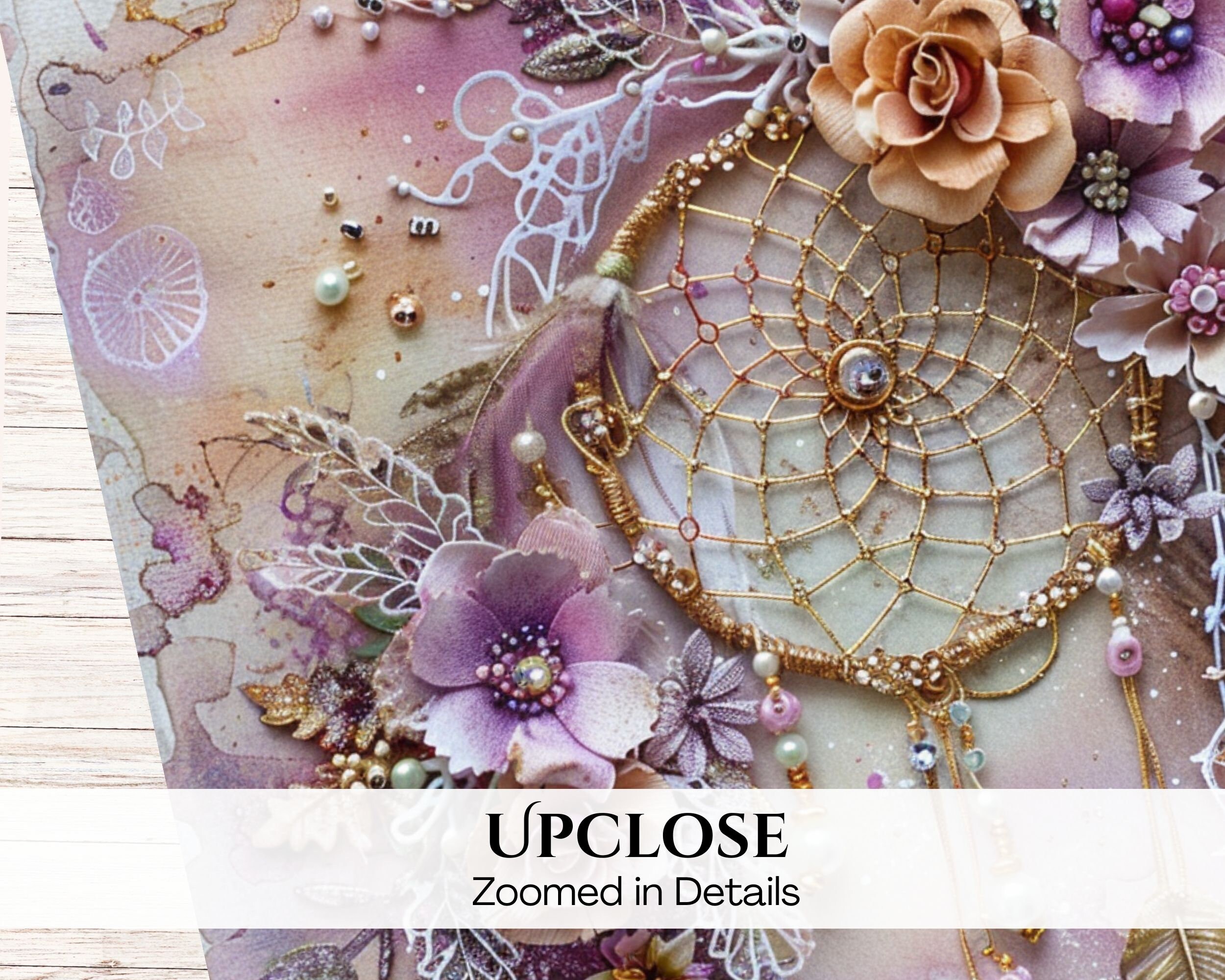 Shabby Chic Purple Digital Paper | Vintage Dreamcatcher Scrapbook Paper ...