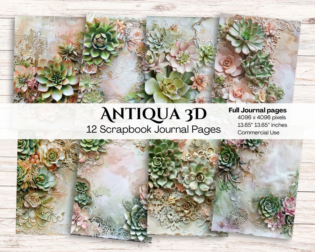 Succulents Digital Paper | Plants Paper | Commercial Use | Botanical ...