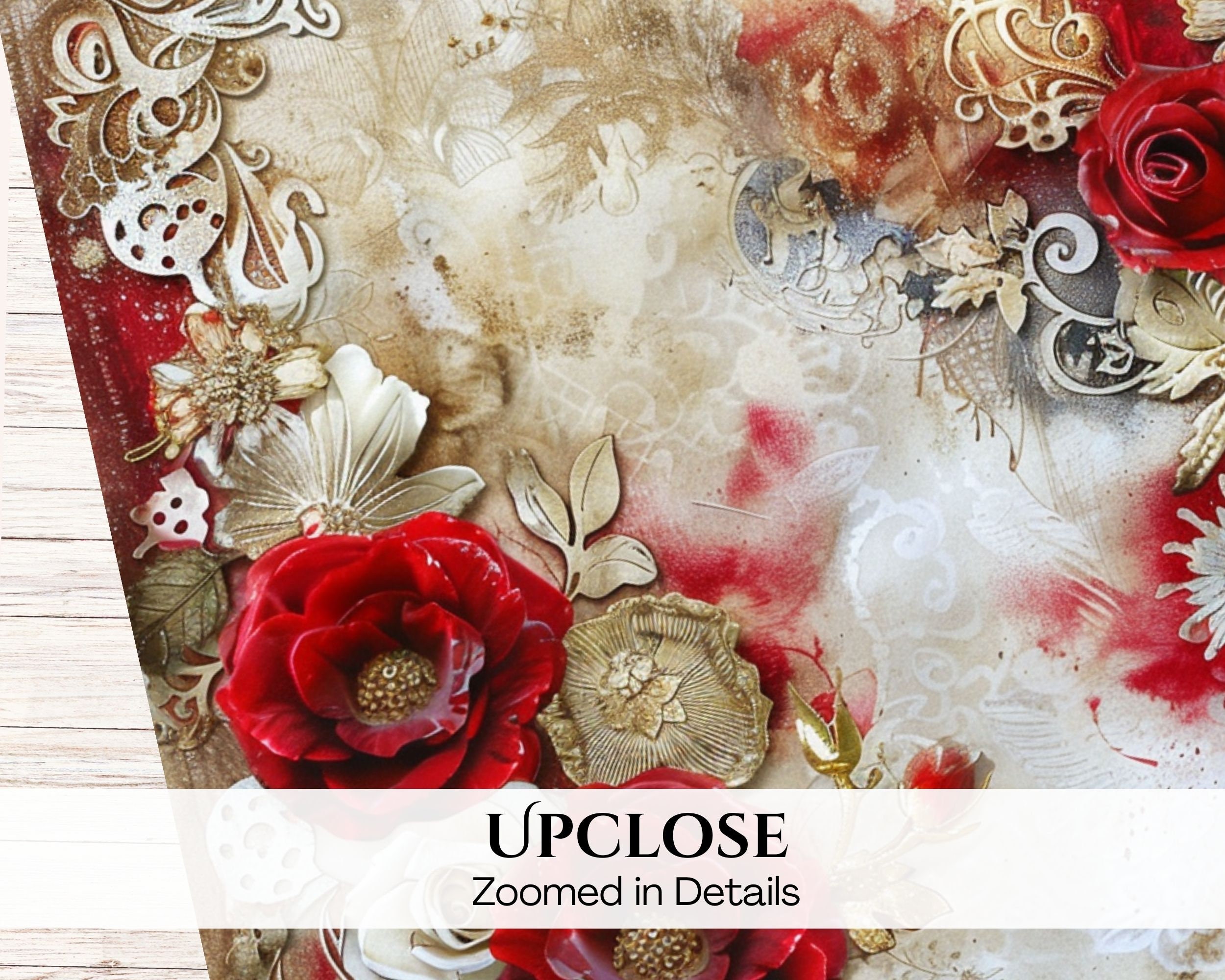 Red Roses Digital Paper | Commercial Use | Floral Backgrounds ...